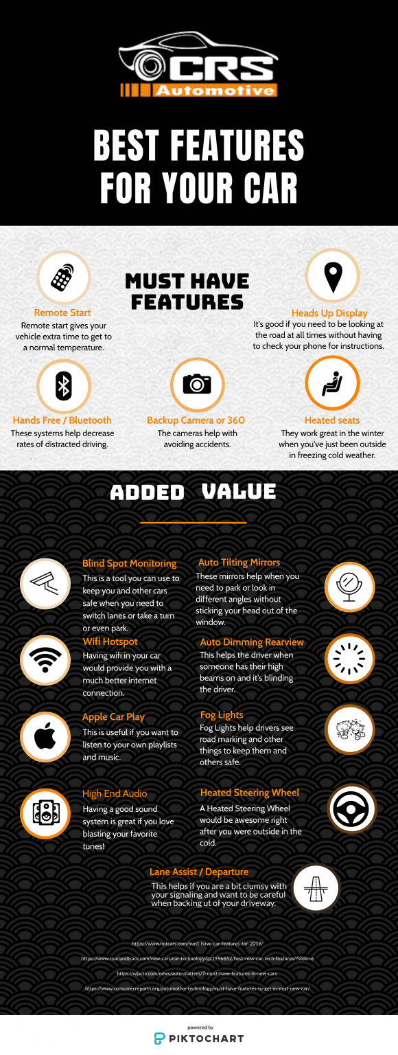 Best Features for Your Car | Infographic | CRS Automotive